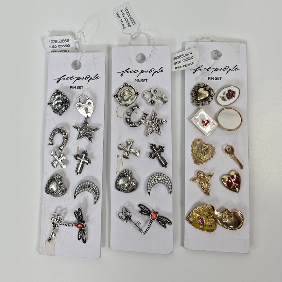 Free People | Jewelry | Free People Just My Style Pin Set Lot 3 Pins ...